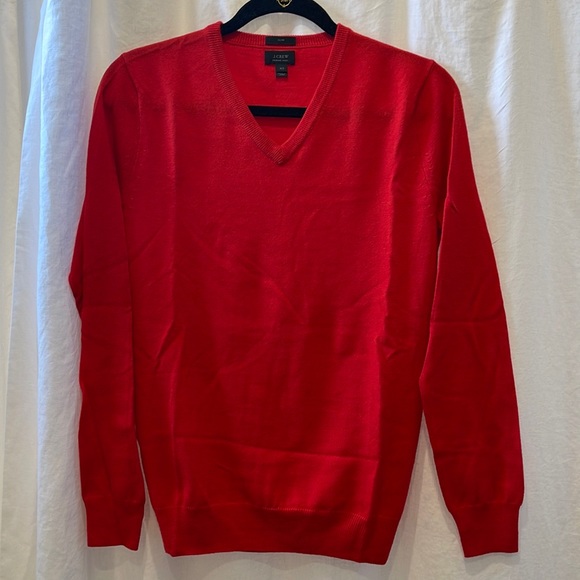 J. Crew | Sweaters | Jcrew Merino Wool Sweater In Tomato Red | Poshmark
